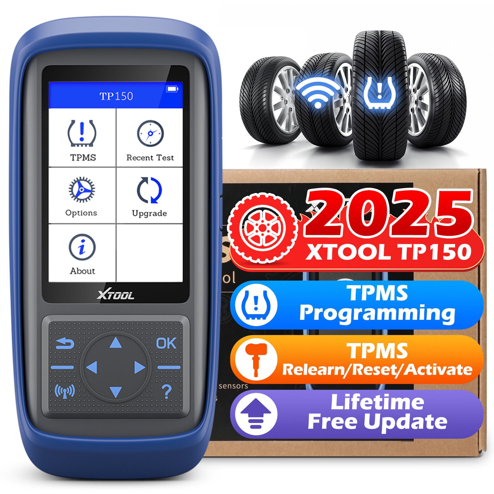 TP150 TPMS Reset Tool 2025 WiFi CAN EOBD OBDII – FreePostage