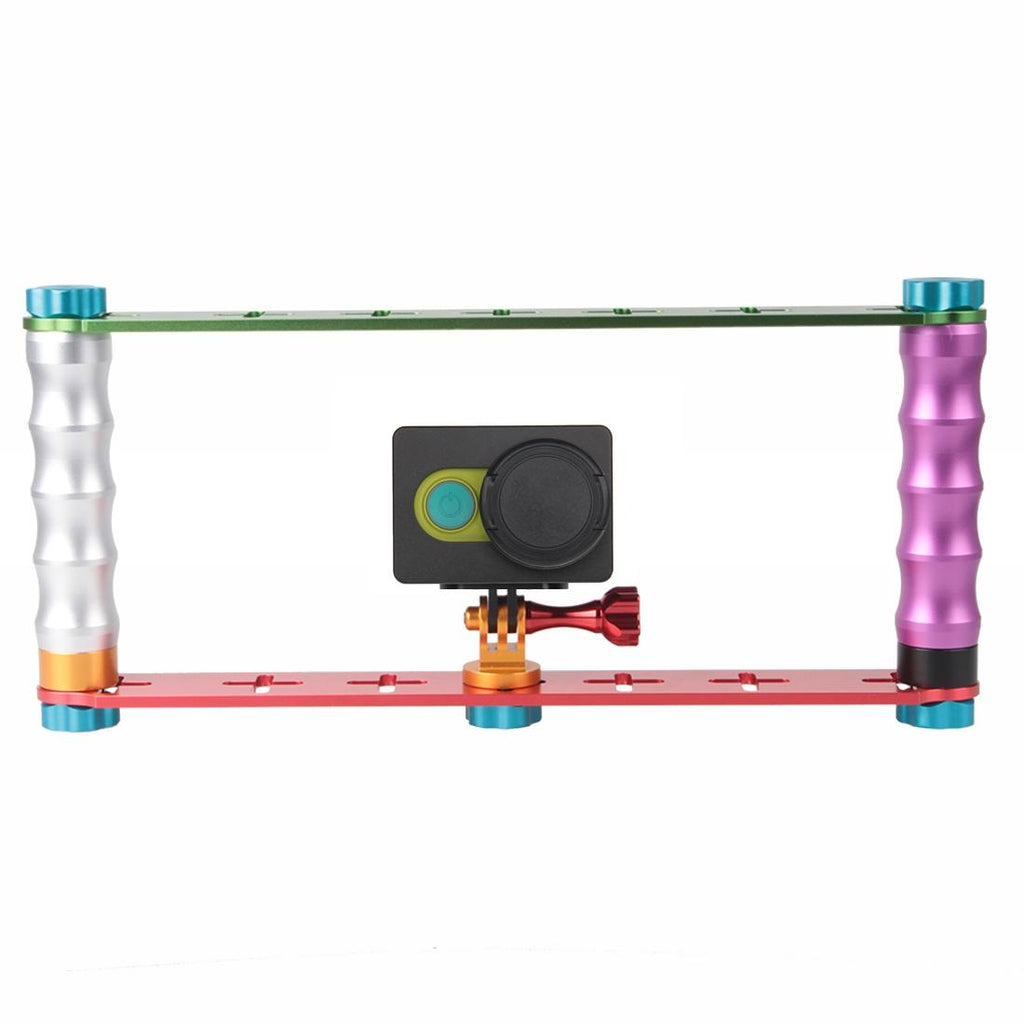Aluminum Dual Grip Stabilizer for Action Cameras with Jaws Flex Clamp ...